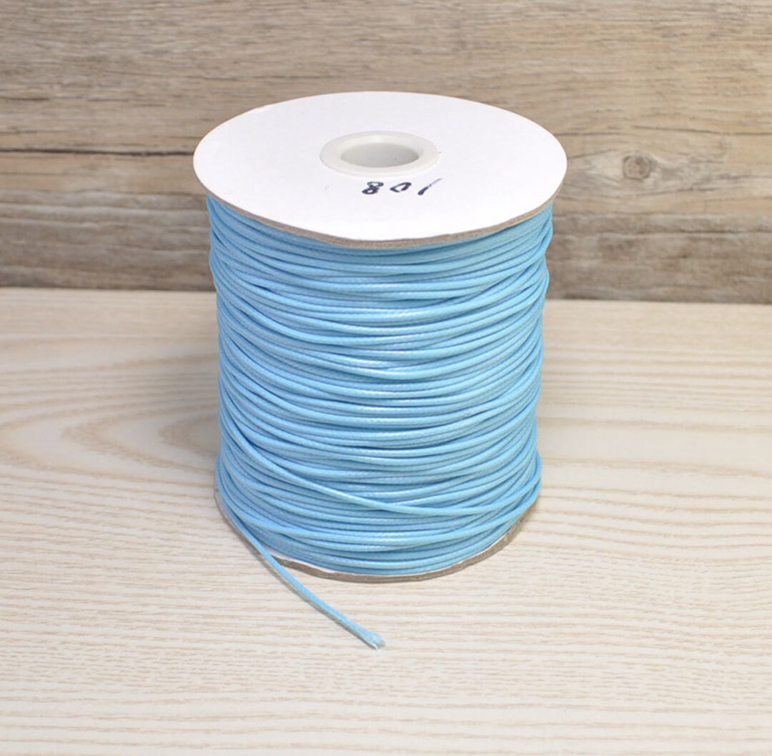 Cord Supply 1.5mm-10yards Light Blue Waxed Cord, Korea Wax String,waxed ...