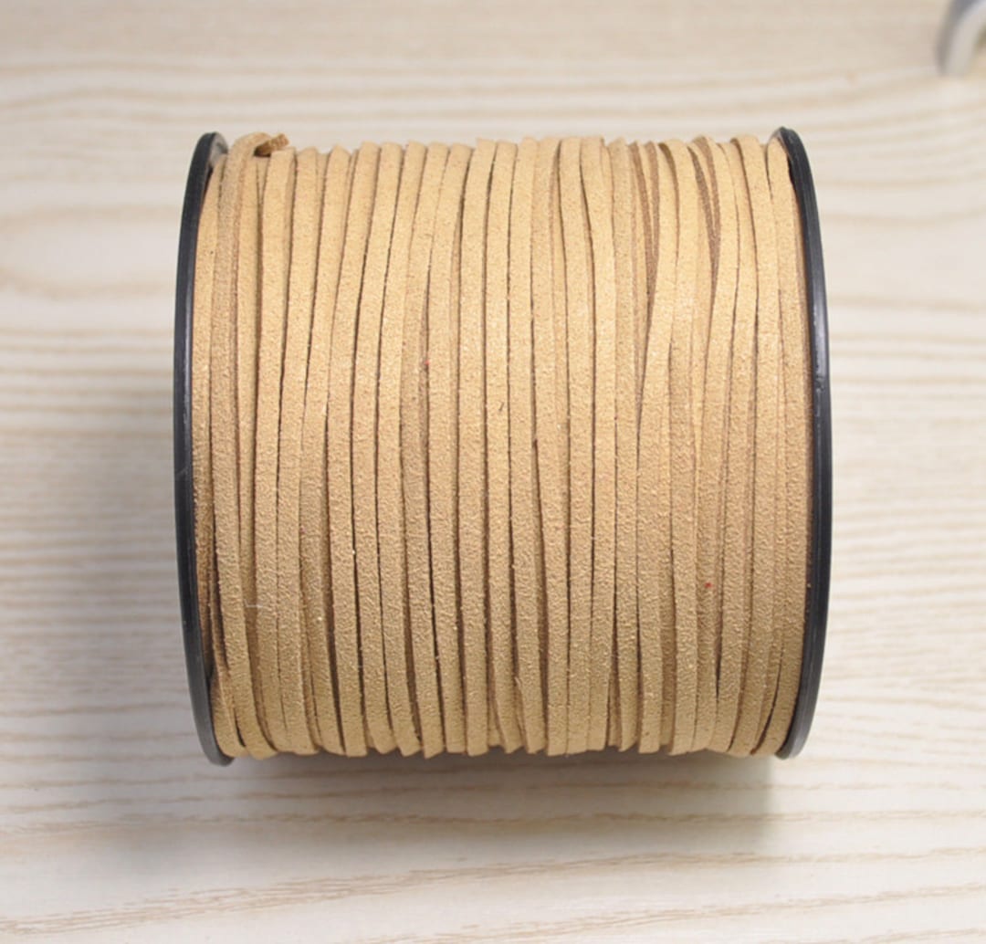 Leather Cord(2.5mm),100yards Flat Faux Suede Cord,leather String Cord ...
