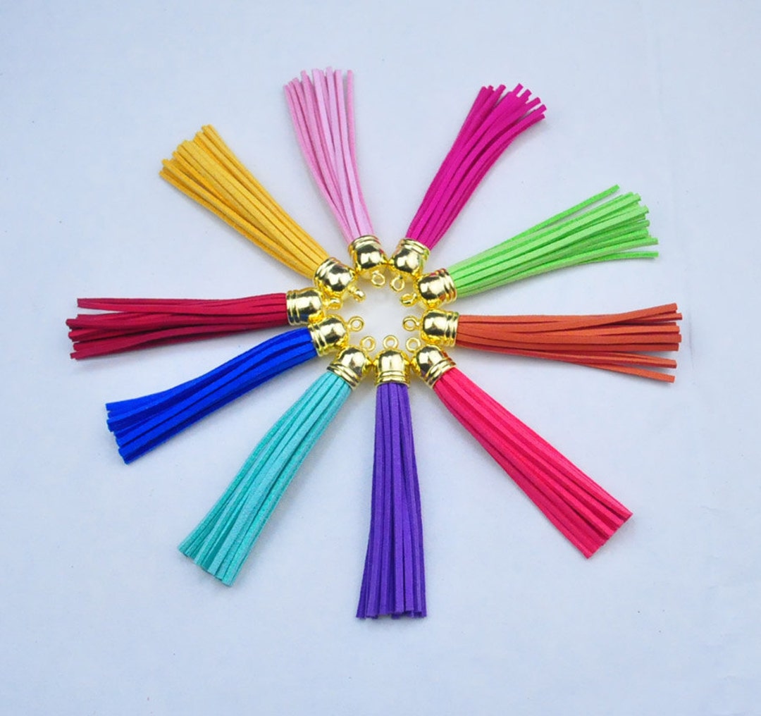 25pcs Wholesale Tassel -- Mixed Color Suede Leather Tassels,fringe ...