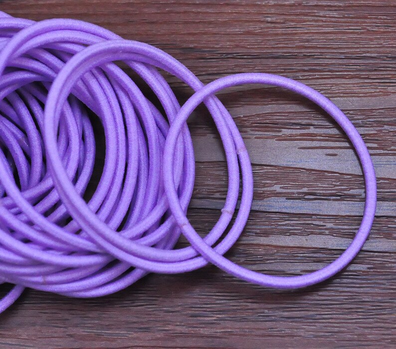 50pcs Hair Elastic --light Purple Elastic Thread Elastic Cord,hair Ties ...
