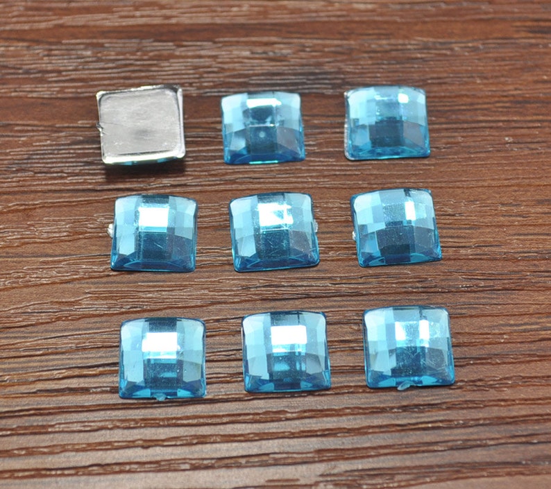 Square RhinestoneAcrylic Rhinestone-10mm Square Faceted Flat | Etsy