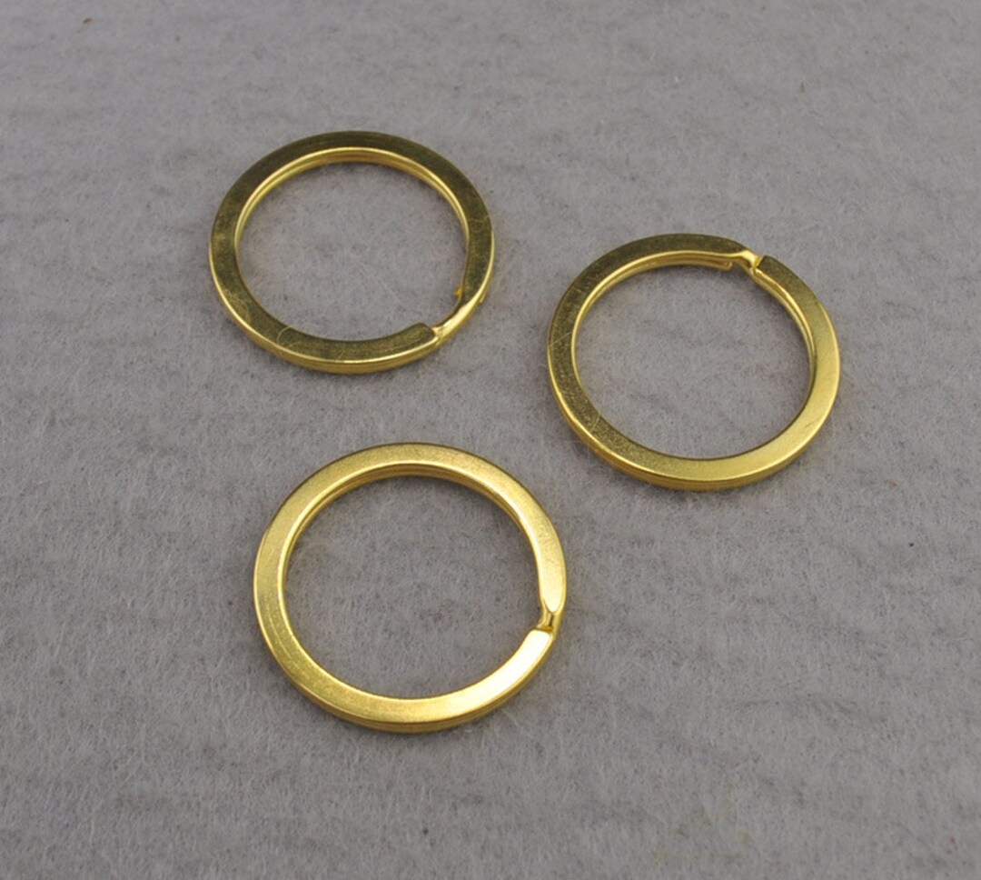 20pcs Gold Metal Keychain Rings Clasps,round Keychain Ring Connector ...