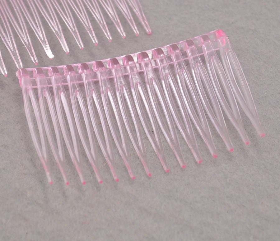 Plastic Comb Pink Hair Combs 14 Teeth 45x70mmmillinery - Etsy