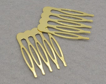 Antique Bronze Metal Comb 10pcs Metal Hair Combs 14 Teeth - Etsy