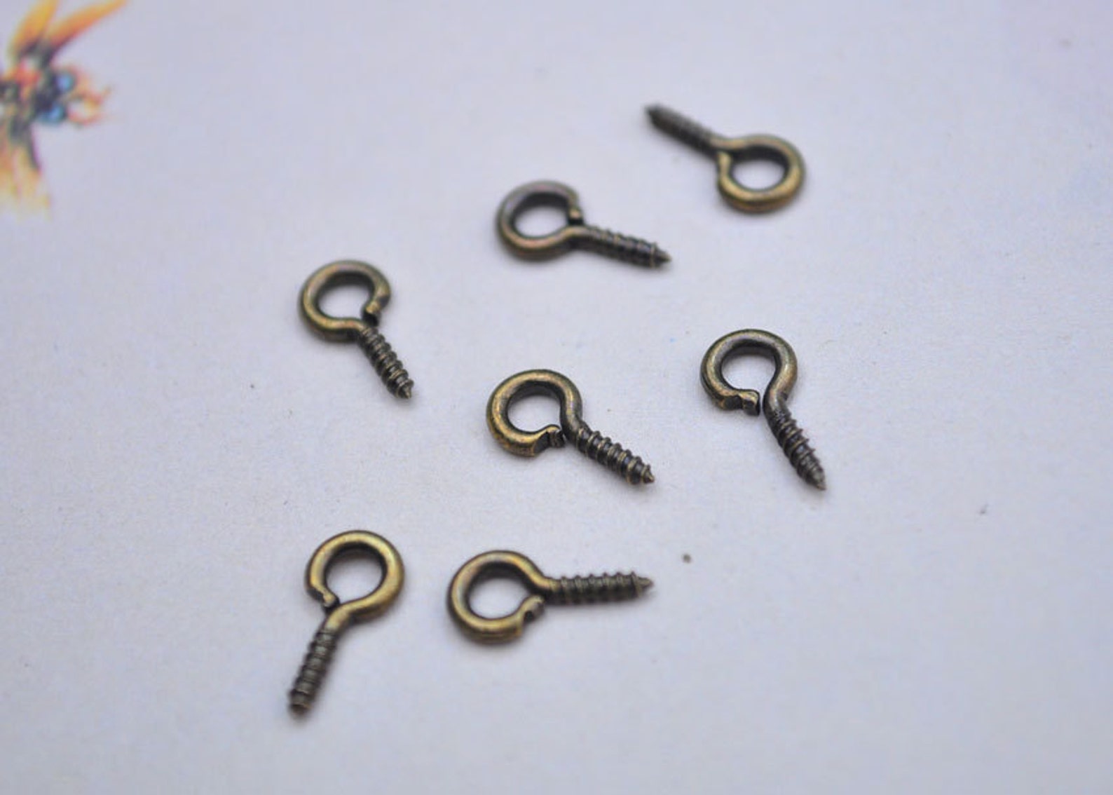 100pcs Eye Pin,antique Bronze Eye Screw in Pins Peg Tail Jewelry ...
