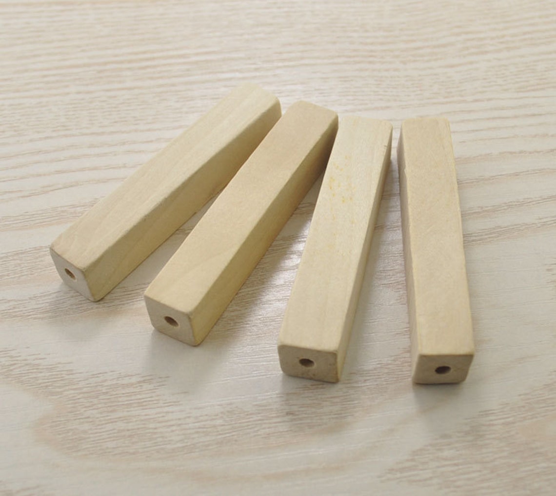 20pcs Cuboid Wooden Beads 70x11x11mmgeometric Square Wood - Etsy