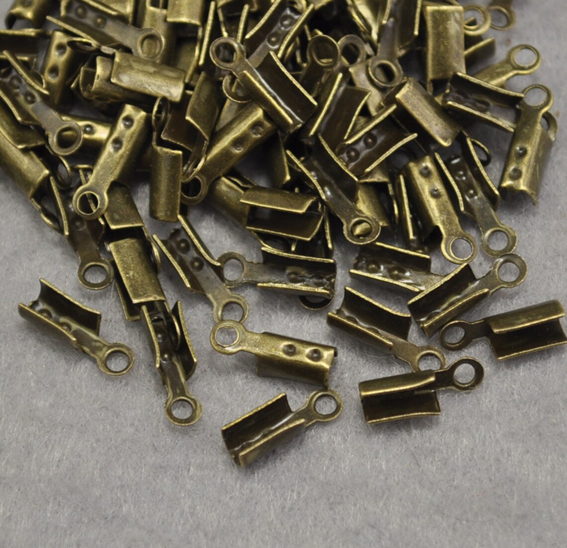 Fold Over Antique Bronze Metal Micro Crimp For Jewelry | Etsy