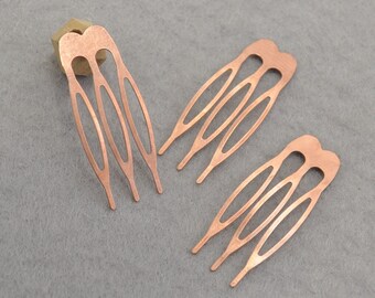 Antique Bronze Metal Comb 10pcs Metal Hair Combs 14 Teeth - Etsy