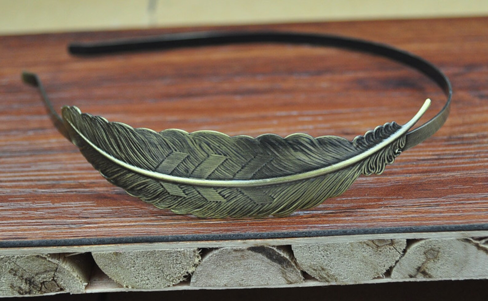 Bronze Feather Metal Headband-10pc Antique Bronze Headband With ...