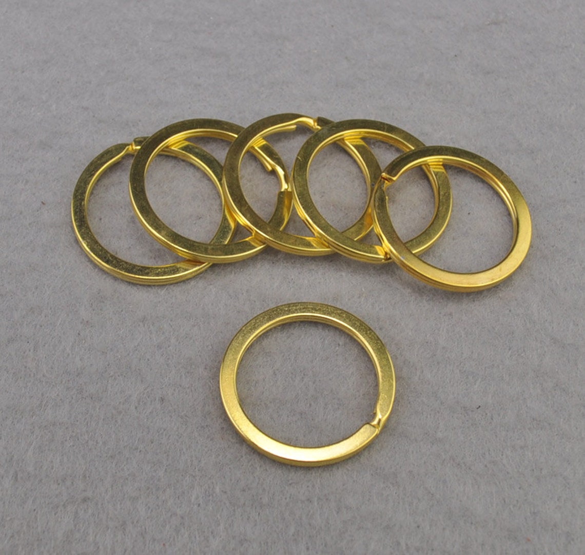 20pcs Gold Metal Keychain Rings ClaspsRound Keychain Ring | Etsy