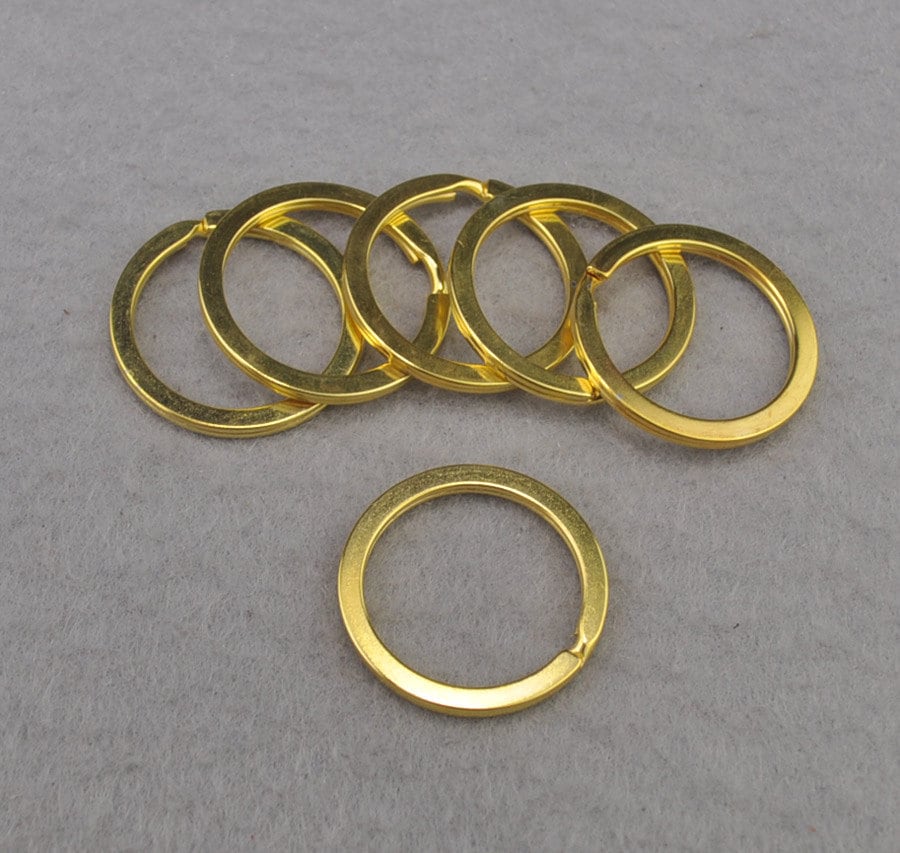 20pcs Gold Metal Keychain Rings ClaspsRound Keychain Ring | Etsy