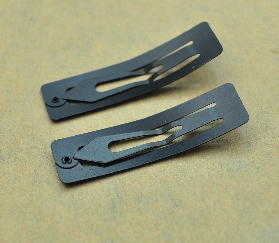 Metal Hair Snap Clips50pcs Black Square Snap Hair Clips 48mm - Etsy
