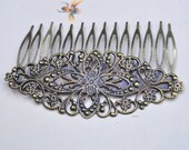 Antique Bronze Metal Comb 10pcs Metal Hair Combs 14 Teeth | Etsy