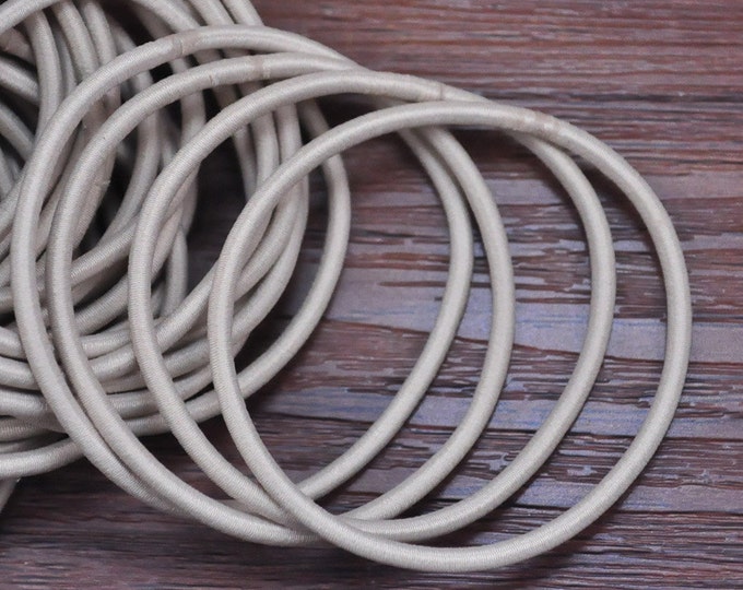 DIY Hair Elastics,50pcs or 100pcs Elastic Cord,gray Hair Elastic Cord ...