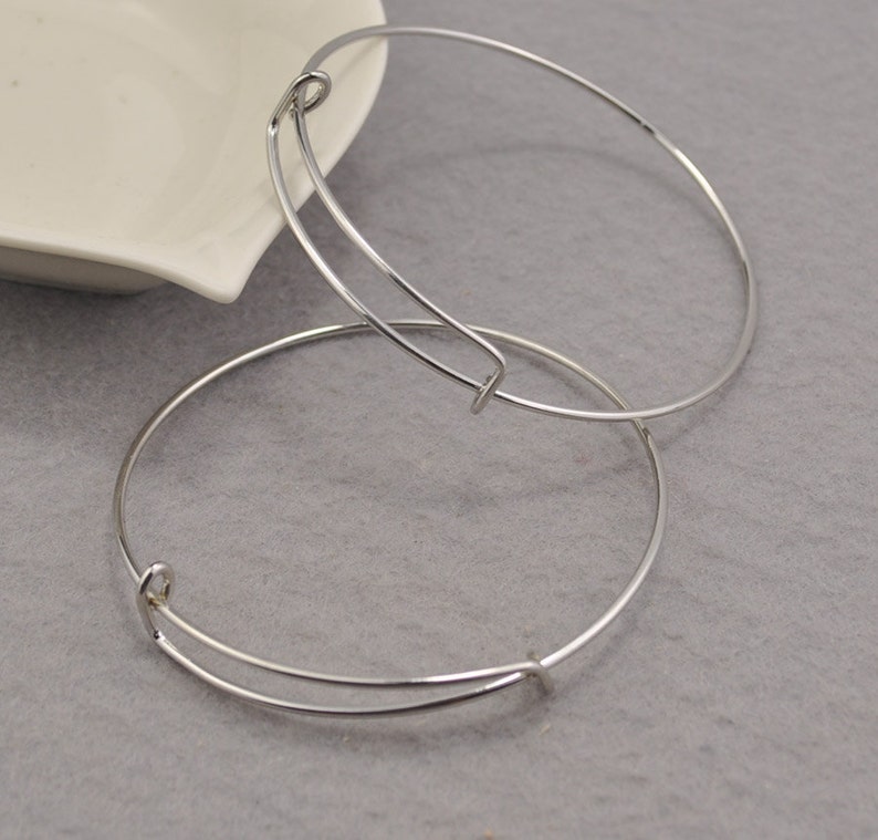 50pcs Silver Expandable Bracelet Adjustable Bracelet Bangle | Etsy