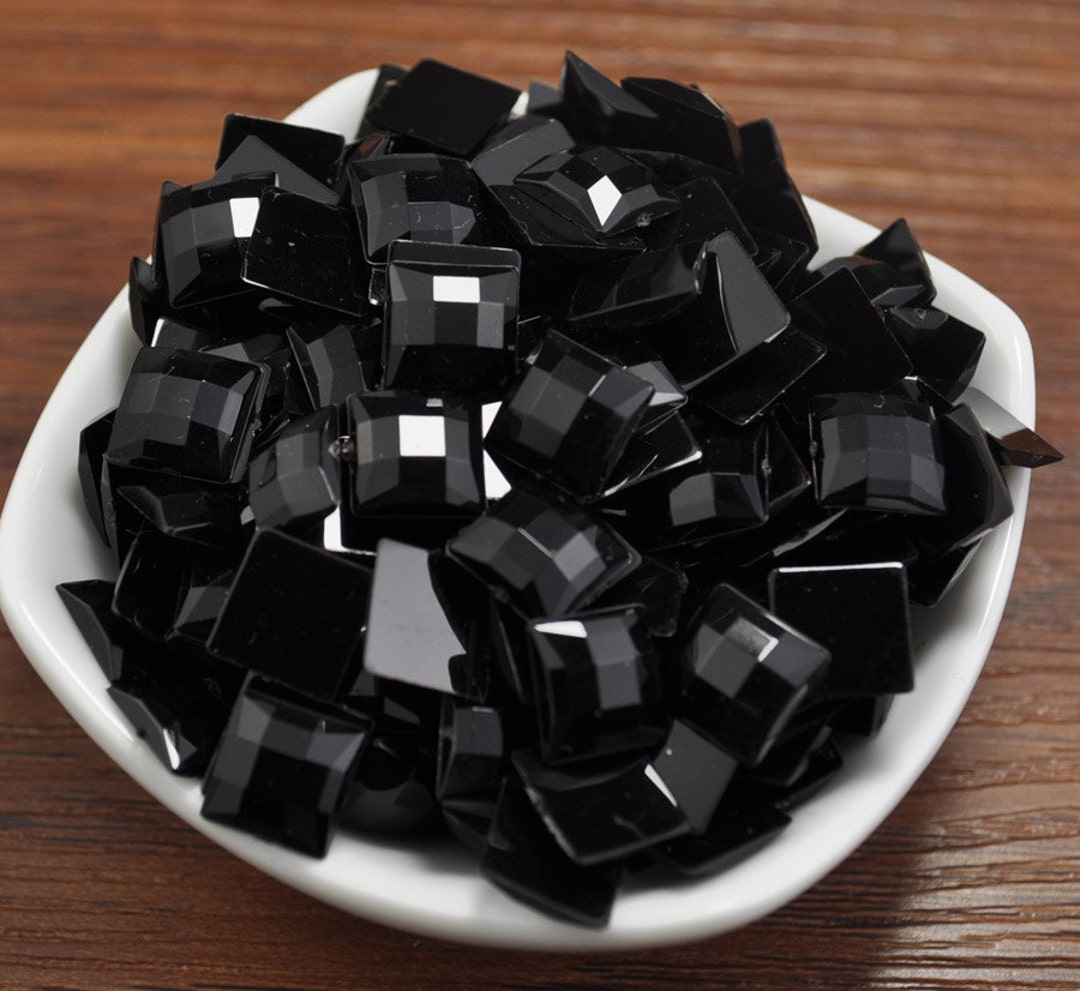 Square Rhinestone,acrylic Rhinestone-10mm Square Faceted Flat Back ...