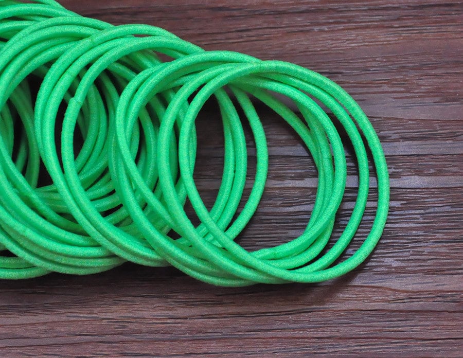 50pcs Elastic Cord--green Hair Elastic Cord,hair Ties,ponytail Holder ...