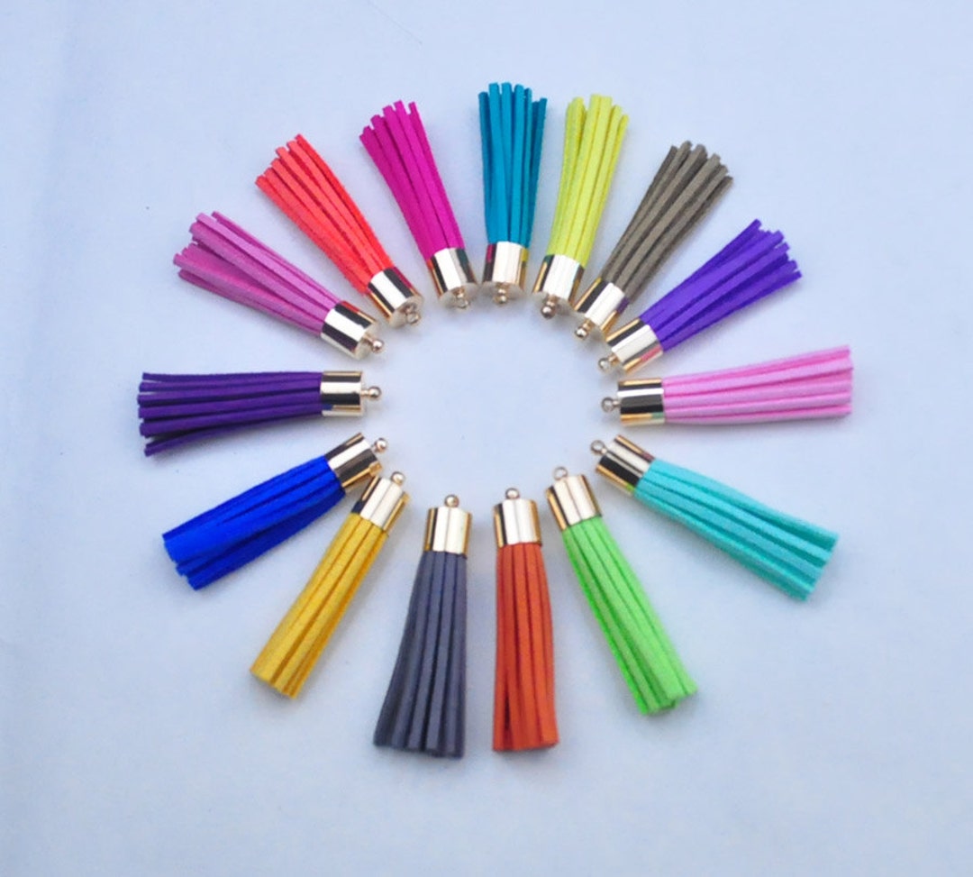 25pcs Wholesale Tassel -- Mixed Color Suede Leather Tassels,fringe ...