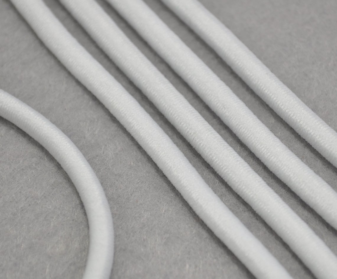 Ivory-white Round Elastic Cord5m 5.46 Yds Stretch Elastic - Etsy
