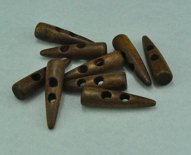 Wood Buttons--20pcs Long Button Cone Shape Button 2 Inches Long - Etsy