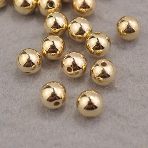 8mm Gold CCB Ball Beads Round Plastic Beads ,loose Bead ,tiny Bead ,for ...