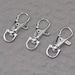 100pcs Large Silver Keychain Clasps-keychain Connector - Metal Lobster ...