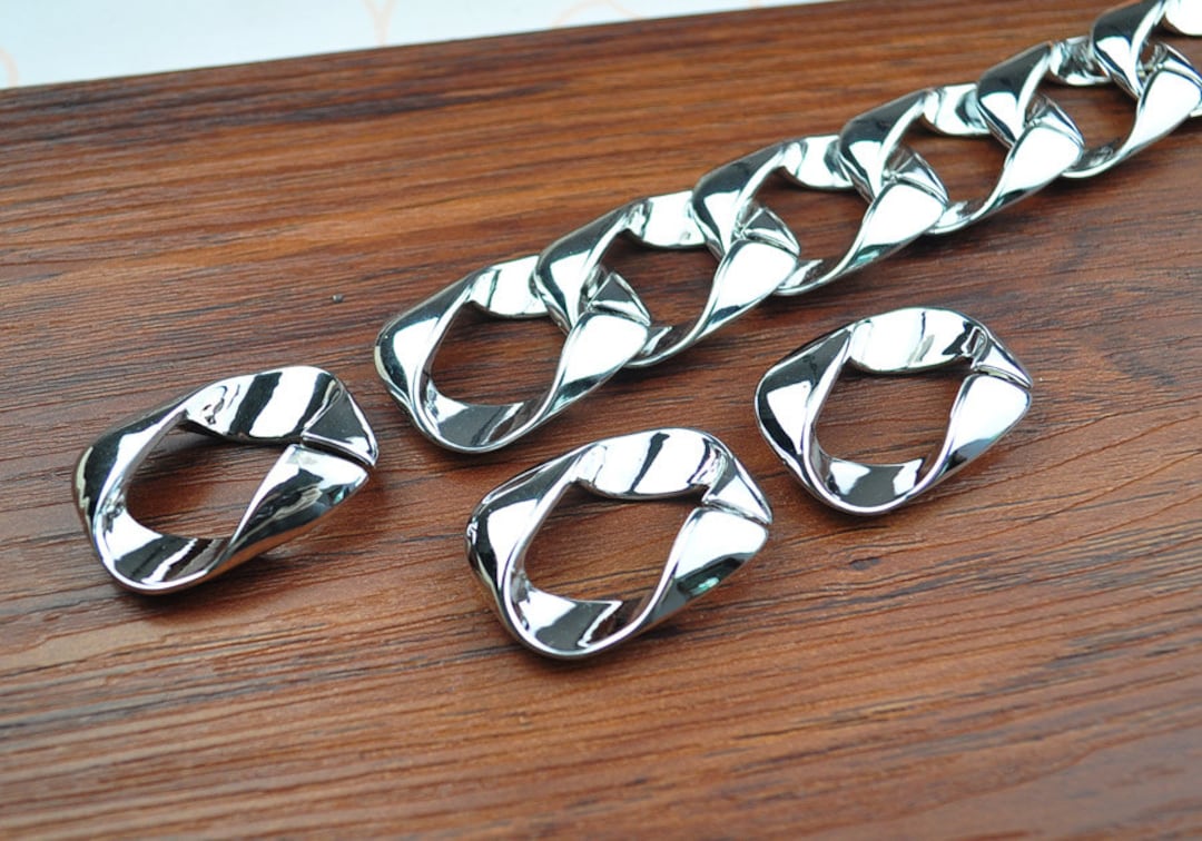 50pcs Plastic Links,open Chain Connectors,curb Chain Links,rectangle ...