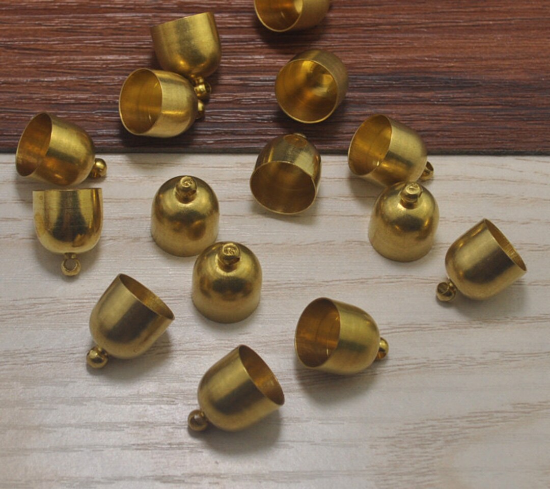 25pcs Brass End Cap Connectors,tassel Caps,raw Brass Caps for Tassel ...