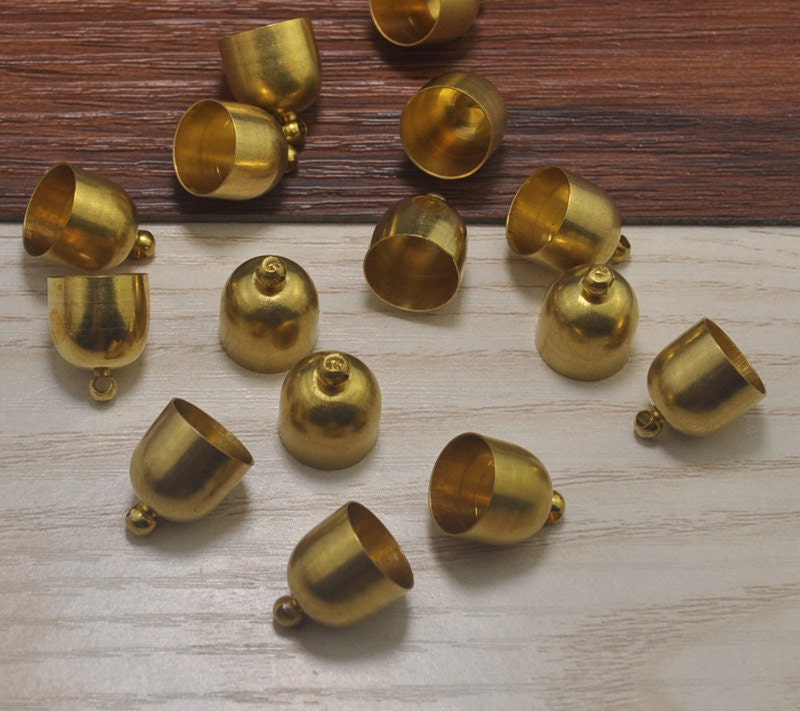 25pcs Brass End Cap Connectors,tassel Caps,raw Brass Caps for Tassel ...