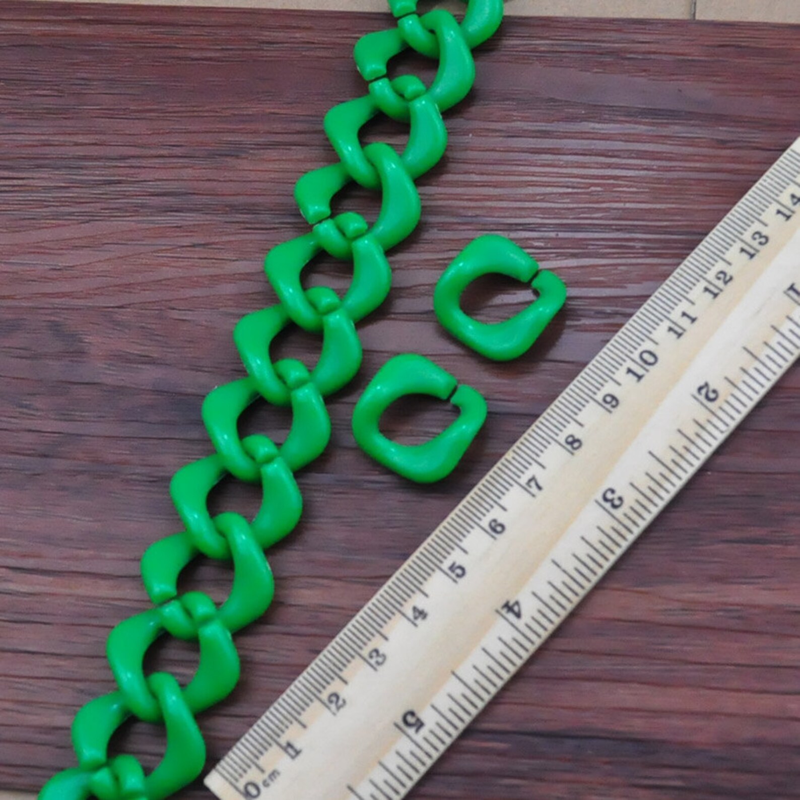 50pcs Plastic Chain Links20x20mm Green Chunky Chain - Etsy