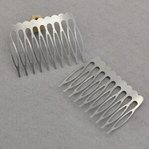 Silver Gray Metal Comb - 10pcs Metal Hair Combs 10 Teeth(53x38mm) - Etsy
