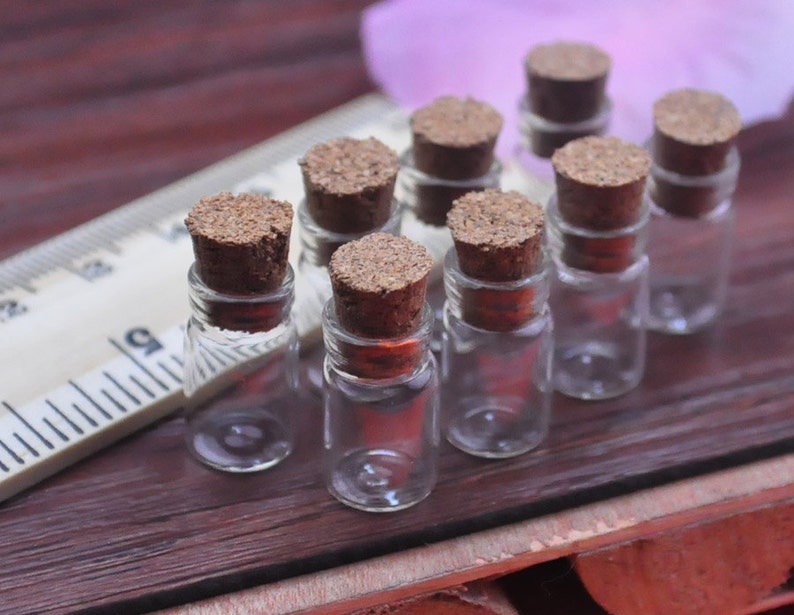 Mini Glass Bottle For DIY10pcs small glass bottle with corks | Etsy