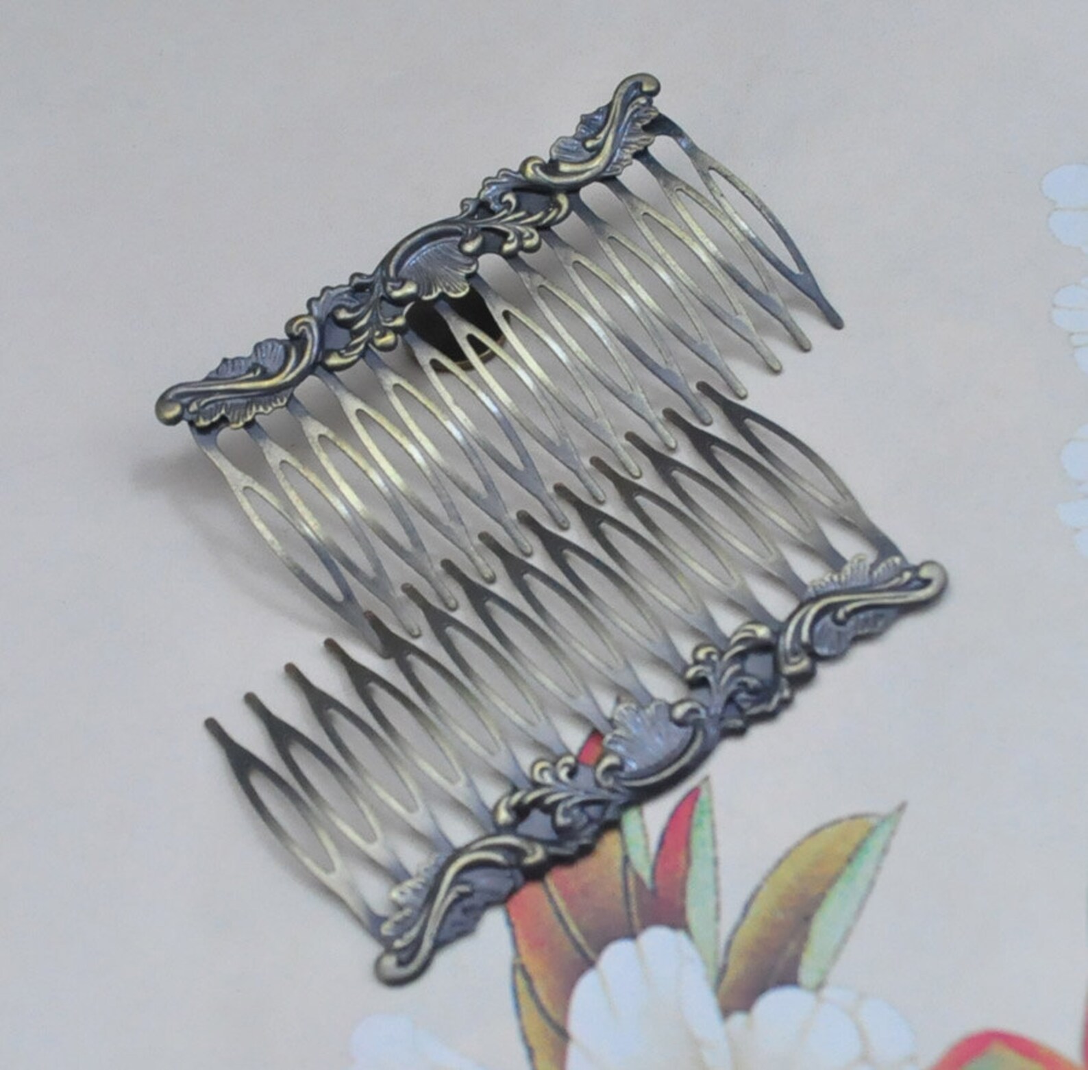 Antique Bronze Metal Comb 10pcs Metal Hair Combs 14 Teeth - Etsy