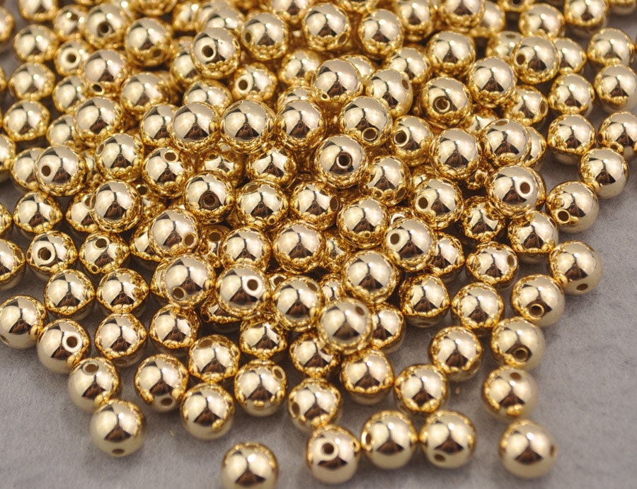 8mm Gold CCB Ball Beads Round Plastic Beads Loose Bead Tiny | Etsy