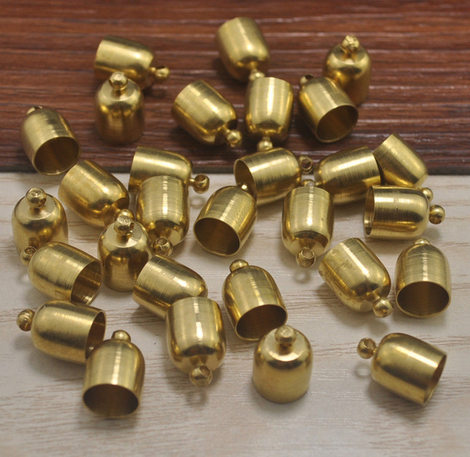 30pcs Brass End Cap ConnectorsTassel CapsRaw Brass Caps for | Etsy