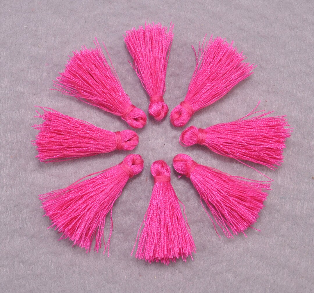 Telemagenta Silk Tassels,30mm(1.18''inch) Handmade Tassel Charms,tiny ...