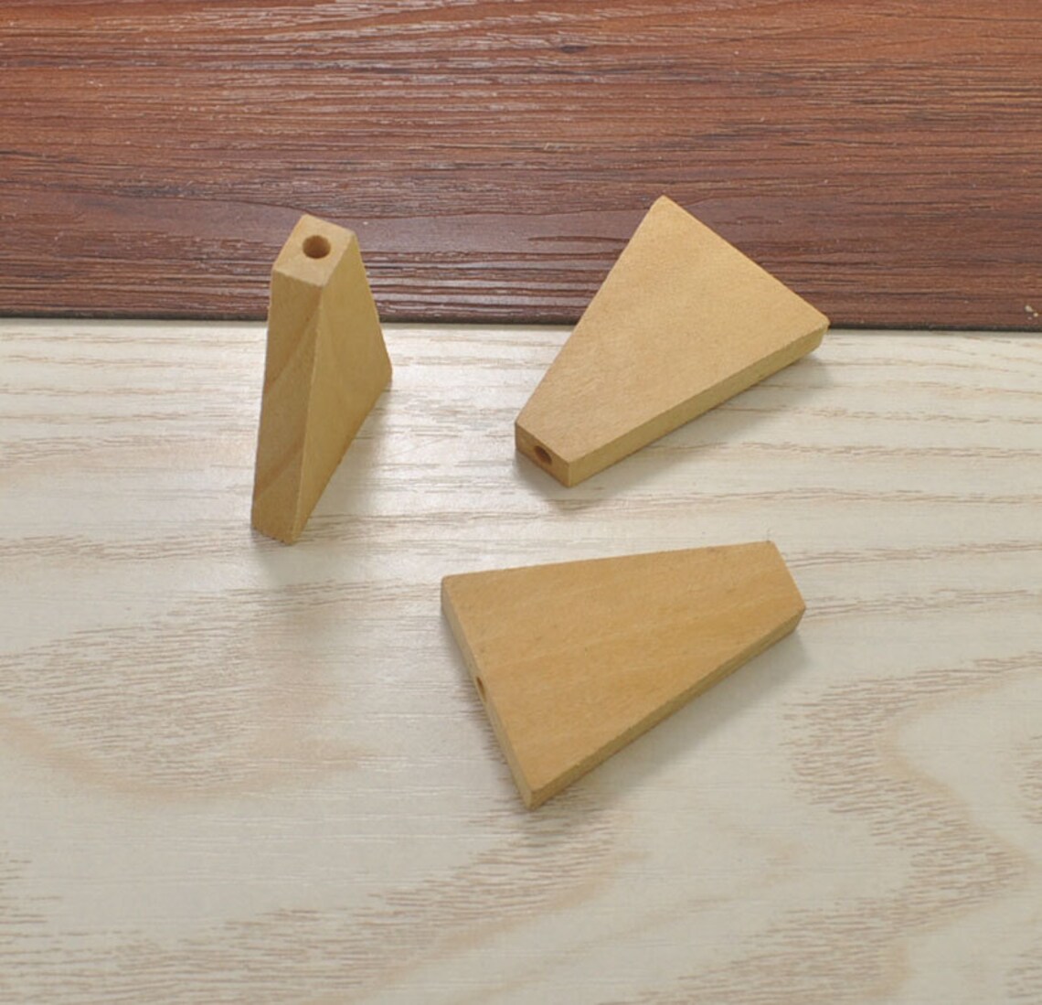 Unfinished Wood Beads Craftflat Trapezoid Shape Bead for - Etsy