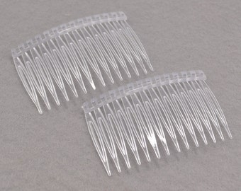 7 Teeth Transparent Plastic Hair Combs,clear Plastic Hair Combs Diy ...