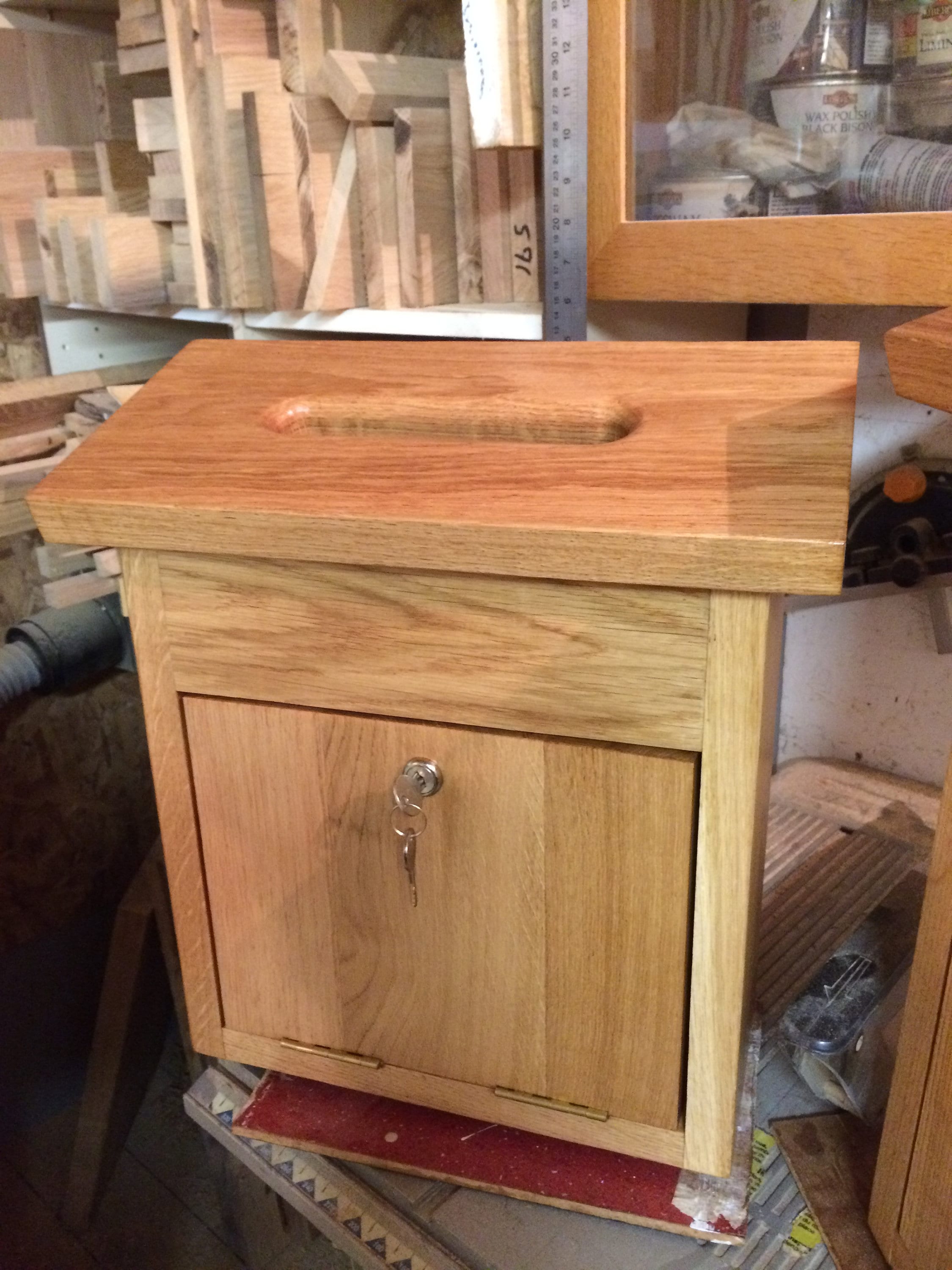 Top Slot Ballot / Score Card/ Collection Box in Solid Oak | Etsy UK