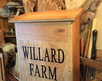 Large Oak Parcel Box. - Etsy UK