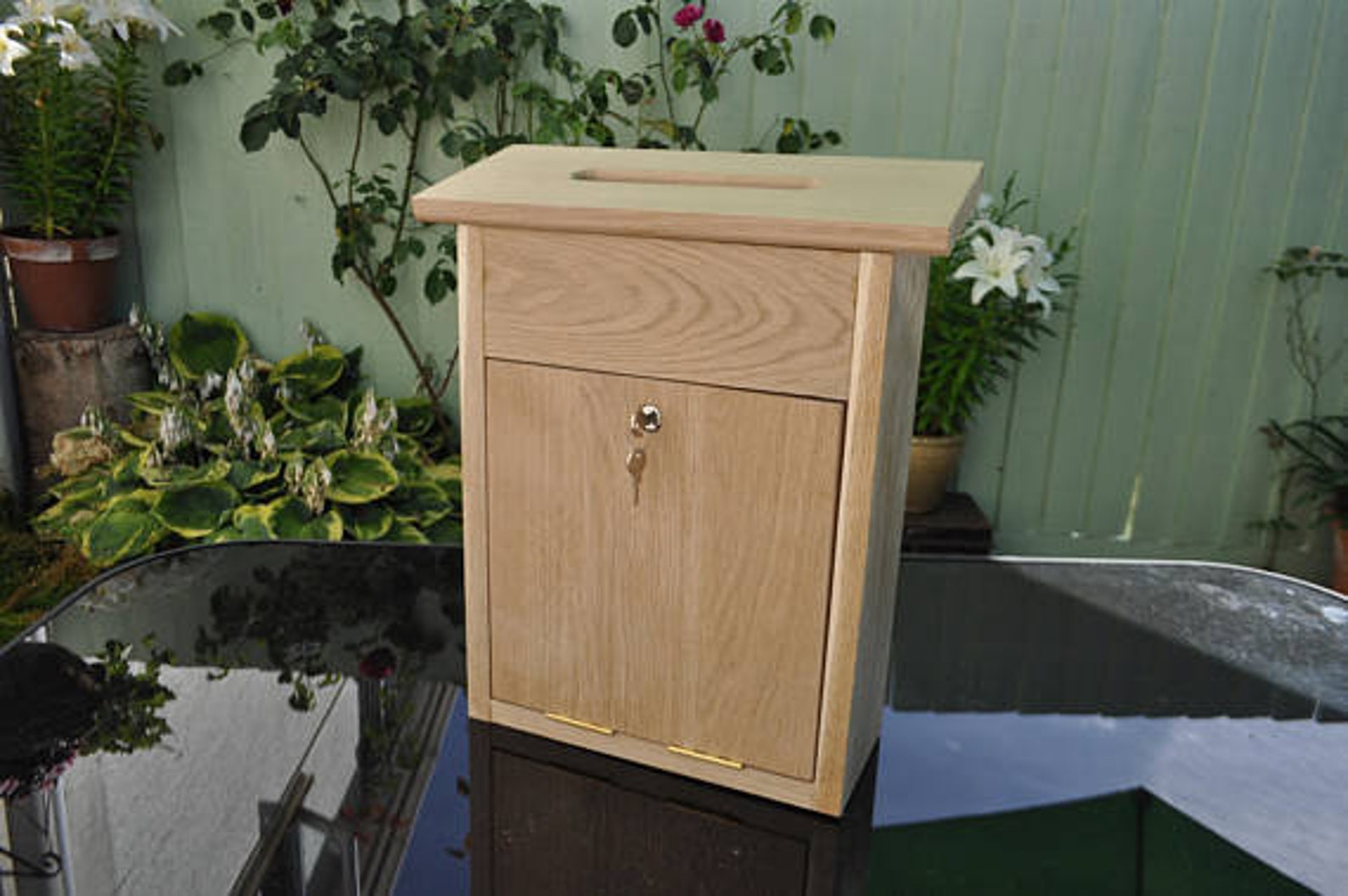 Top Slot Ballot / Score Card/ Collection Box in Solid Oak | Etsy UK