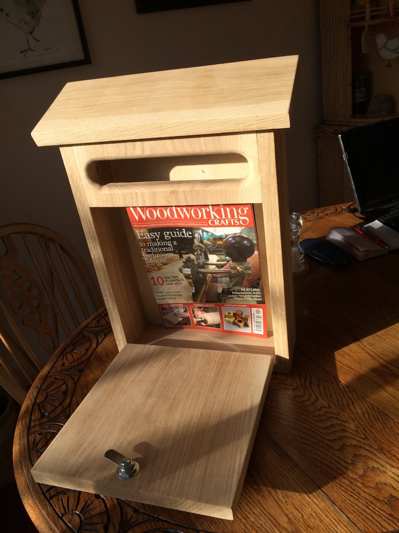 Slimline Oak Letter Box | Etsy UK