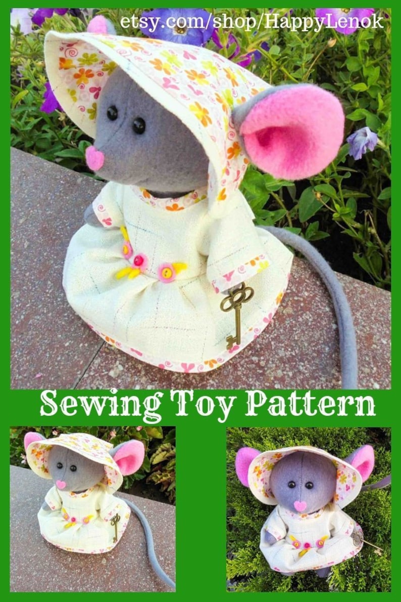 Rag Doll Mouse Pattern Plush Sewing Pattern Cute Plush - Etsy