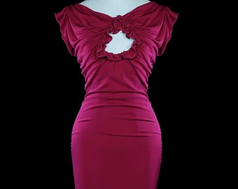 Red Form Fitting Dress | Etsy