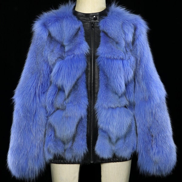 Blue Fur Coat - Etsy