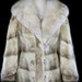 1970s Pierre Balmain Fox Fur Coat Striped Cream Brown Ivory Cream Boho ...