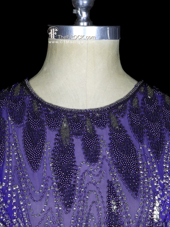 Sheer beaded dress, relaxed flapper fit loose, heavil… - Gem