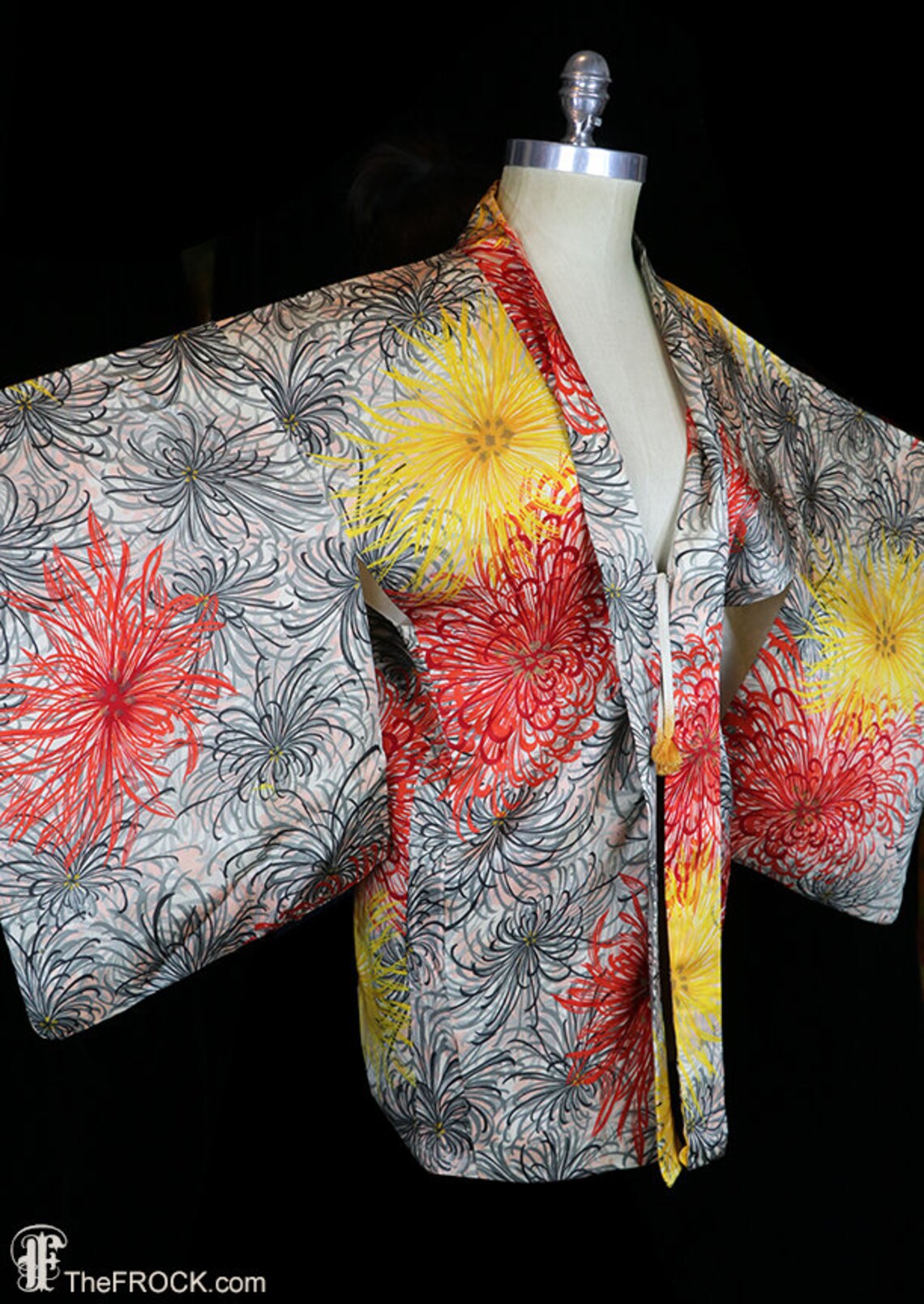 Old Silk Haori Kimono Robe or Jacket or Dressing Gown - Etsy