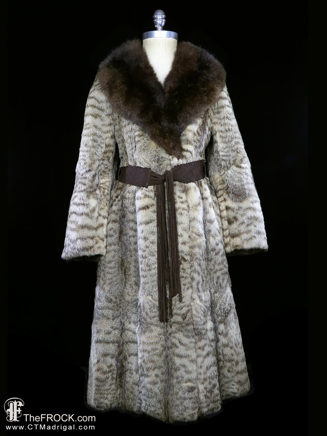 Spotted Fur Coat Vintage Rabbit Jacket, Animal Leopard Cheetah Lynx ...