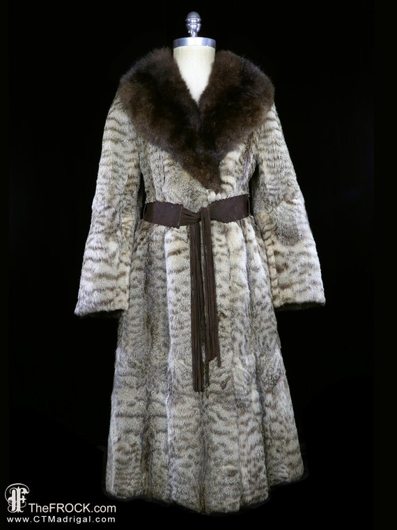 Spotted Fur Coat Vintage Rabbit Jacket Animal Leopard Cheetah - Etsy